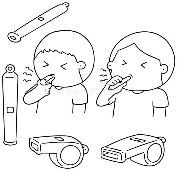 Sistema Del Vector Del Silbido Ilustración del Vector - Ilustración de ...