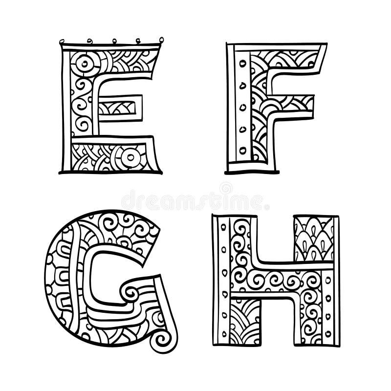Sistema Del Vintage De Letras Iniciales Ilustración del Vector ...