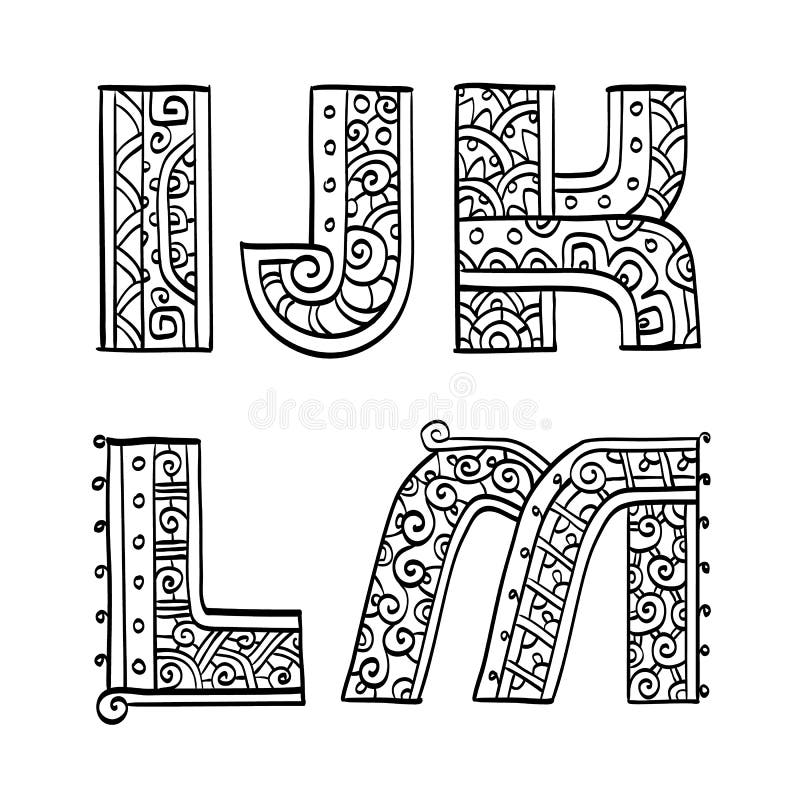 Sistema Del Vintage De Letras Iniciales Ilustración del Vector ...