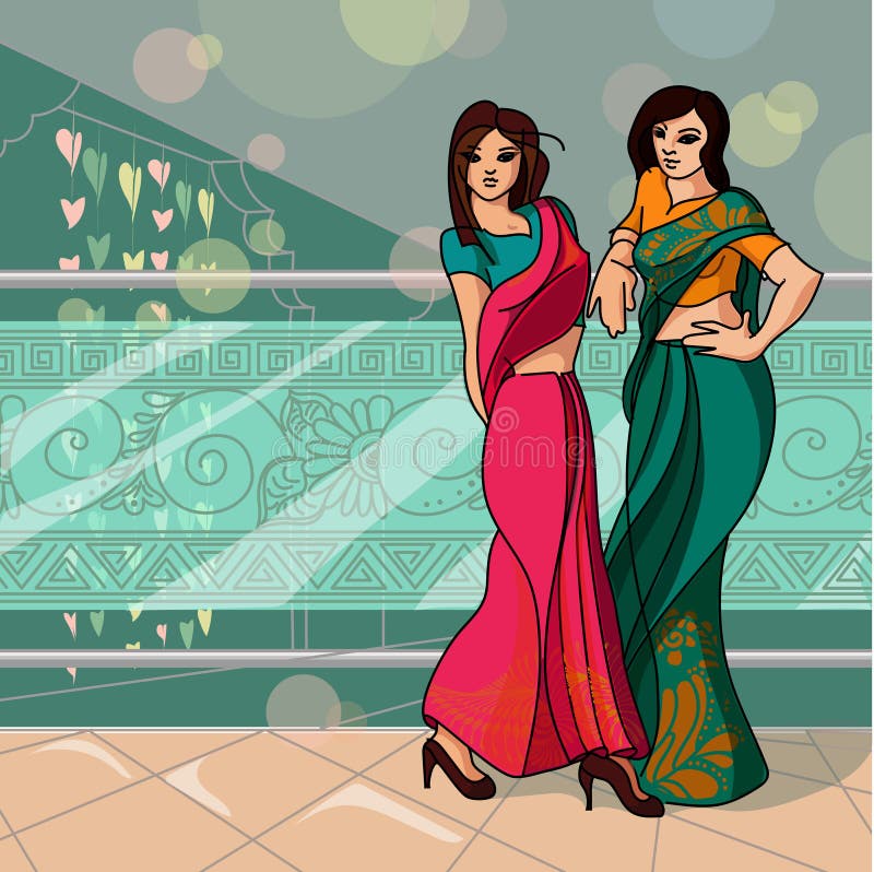 Sistema indio de la moda ilustración del vector. Ilustración de ...