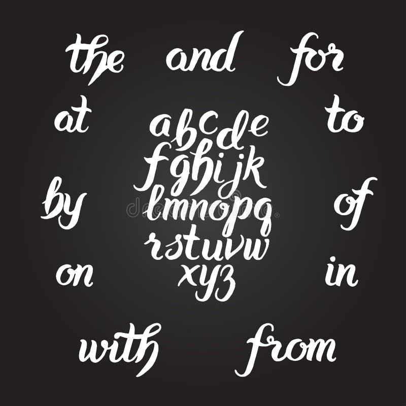 Sistema Manuscrito Del Alfabeto Ilustración del Vector - Ilustración de ...