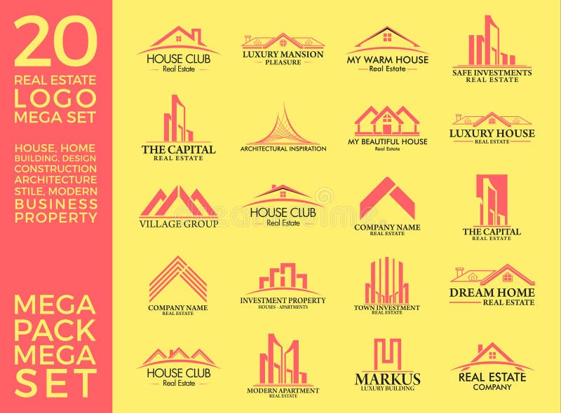 Sistema Mega Y Grupo, Real Estate, Edificio Y Construcci?n Grandes Logo ...