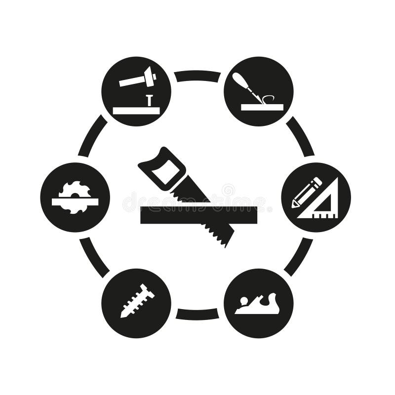 Icono De Carpintería En Ilustración Vectorial De Estilo Diferente Dos ...