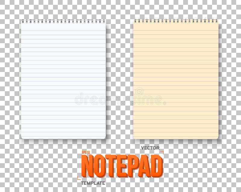 Sistema Realista De La Libreta Del Vector Ilustración del Vector ...