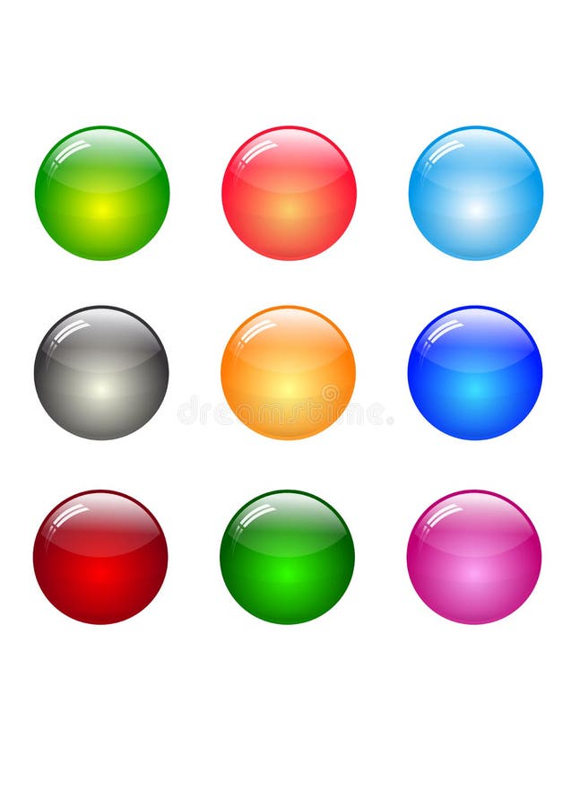 Sistema Redondo De Diversos Contextos Del Color Ilustración del Vector ...