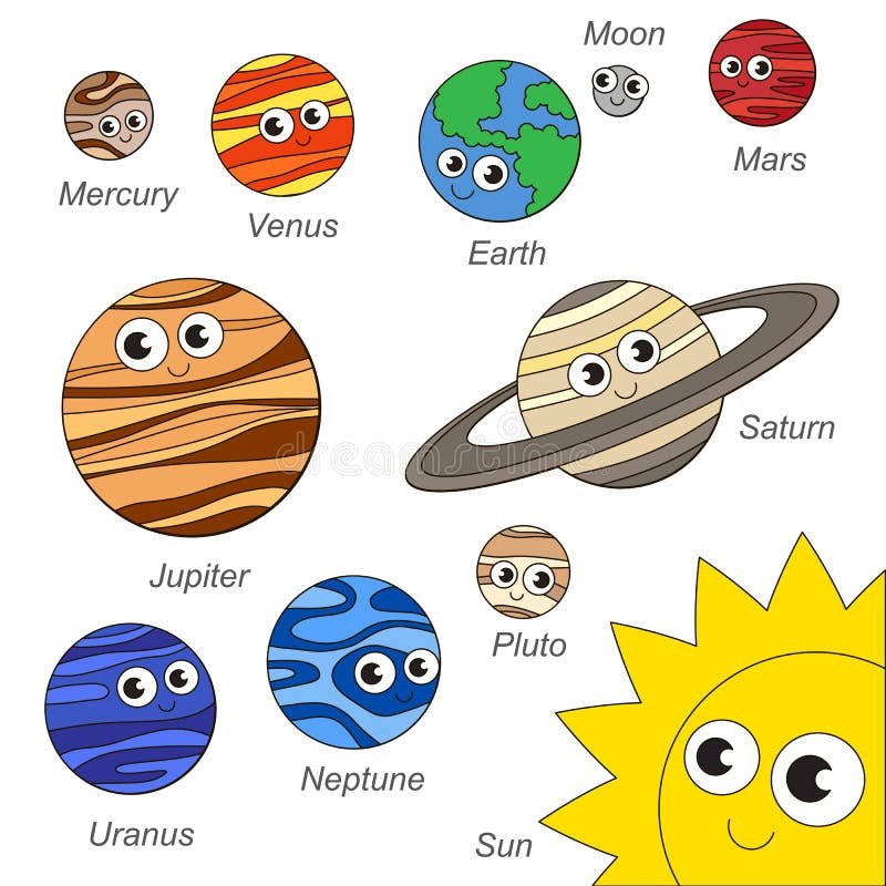 Plantilla Para Colorear Planetas Sistema Solar