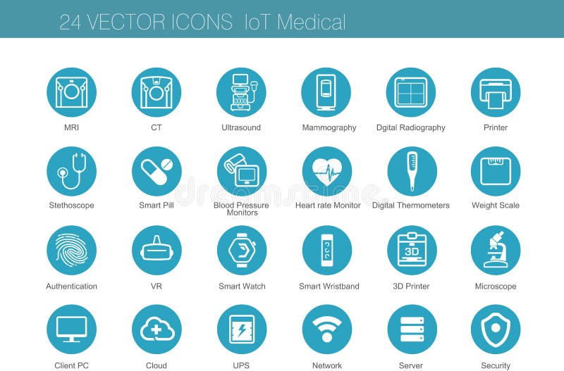 Conjuntos De Iconos De Modalidades Médicas Ilustración del Vector ...