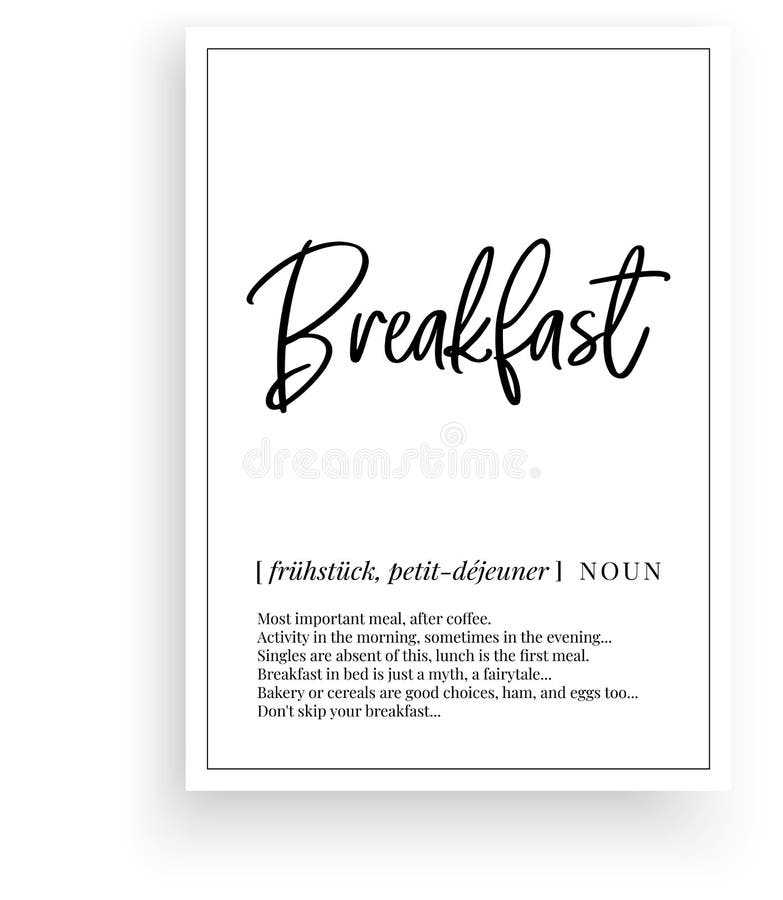 Breakfast Wording Stock Illustrations – 63 Breakfast Wording Stock ...