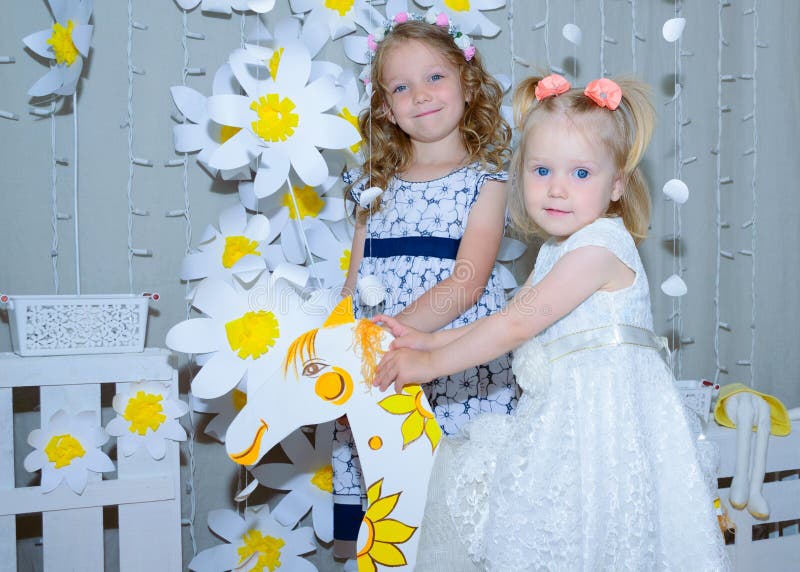 Sister Having Fun in the Bad and Sharing Moments of Love. Stock Photo ...