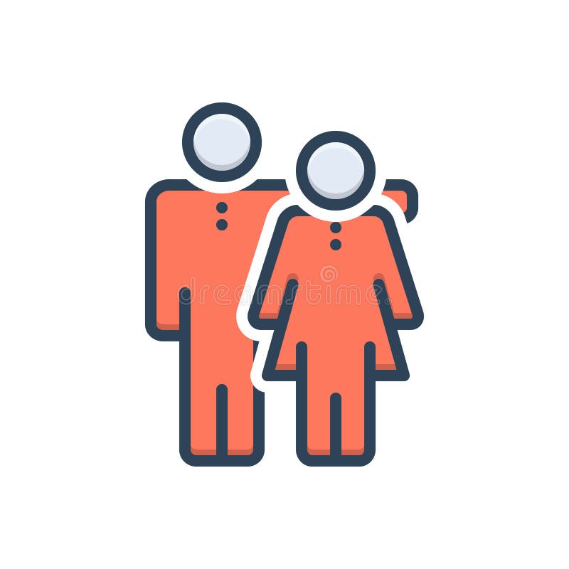 Color Illustration Icon for Sister, Sissy and Sibling Stock ...