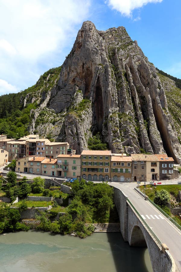 Sisteron stock photo. Image of alpes, rock, house, building - 35638080
