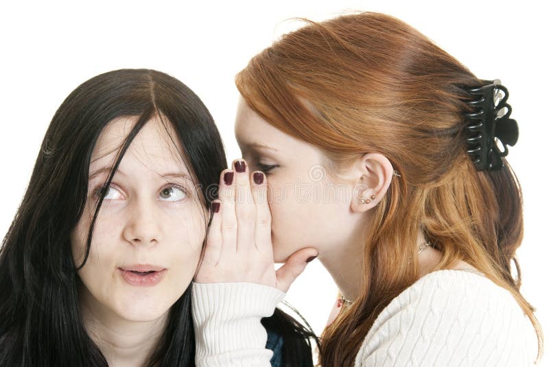 Sisters sharing secrets stock image. Image of female - 12890835