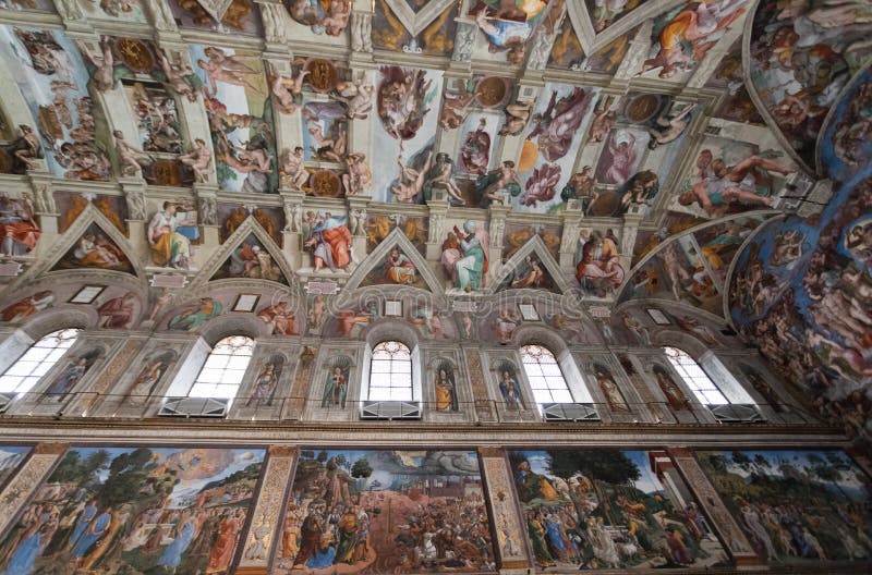 Sistine Chapel Painted by Michelangelo, Vatican City Editorial Photo ...