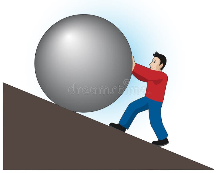 Sisyphean task stock vector. Illustration of senselessly - 17665591