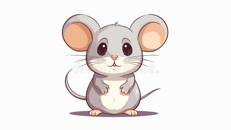 Sit Down Mouse Vector Symbol Cartoon Stock Illustration - Illustration ...