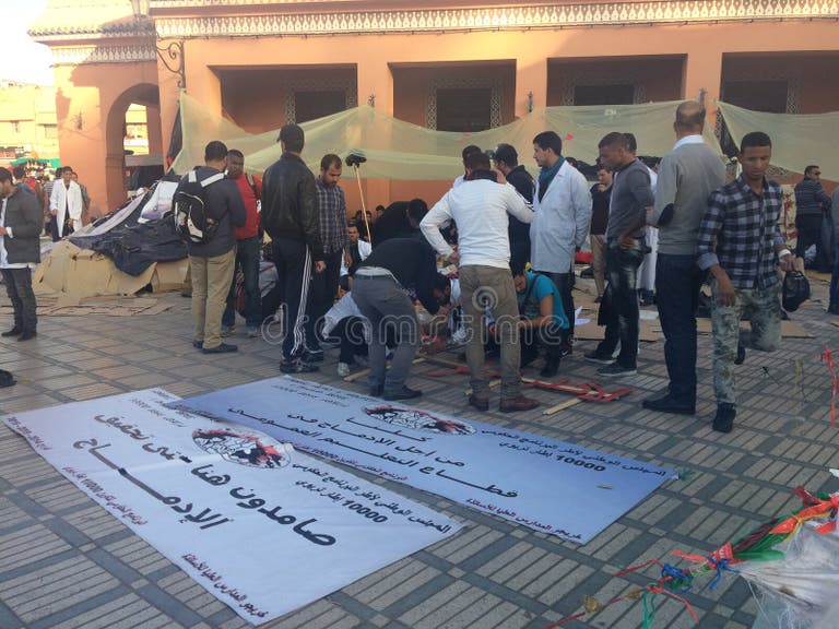 Sit-in editorial stock image. Image of school, marrakech - 80782764