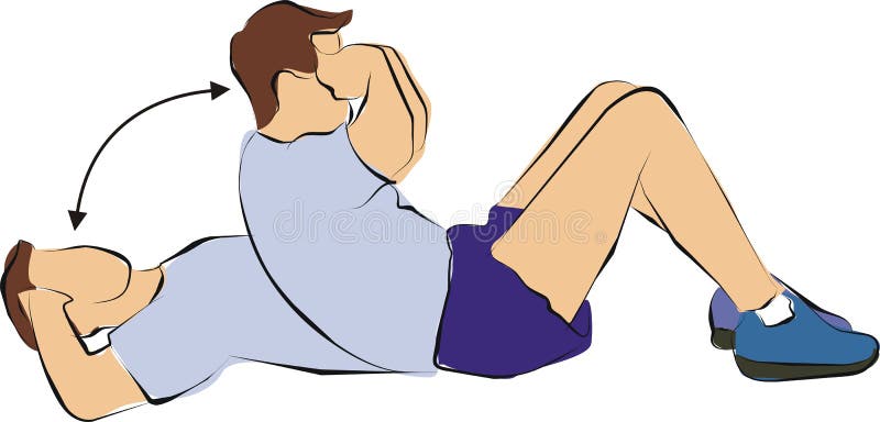 Sit up stock illustration. Illustration of fitness, bicep - 22769821