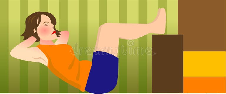 Sit Up Exercise Stock Illustrations – 551 Sit Up Exercise Stock ...