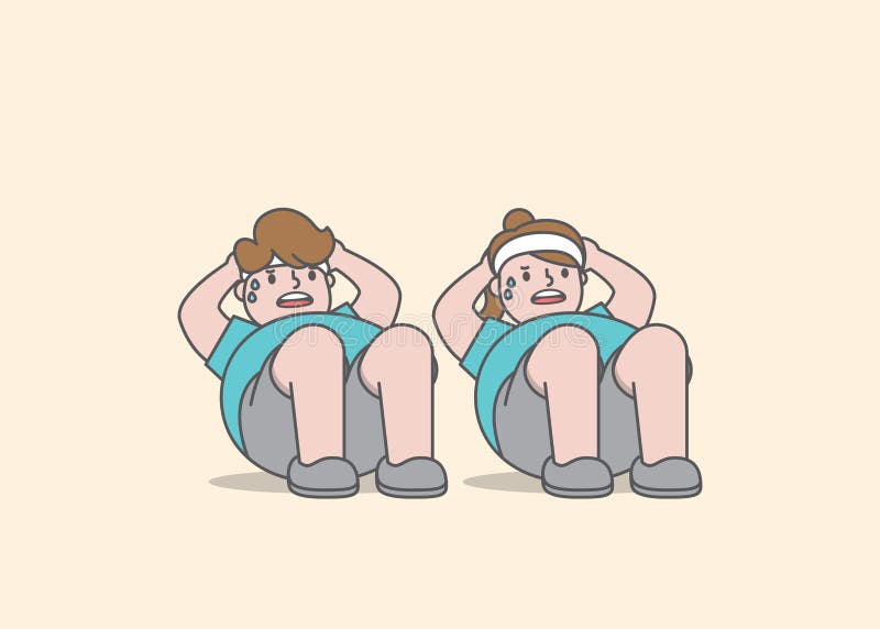 Sit Up Exercise Stock Illustrations – 418 Sit Up Exercise Stock ...
