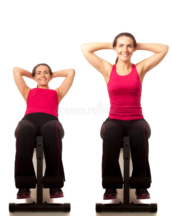 Sit Ups stock image. Image of female, composite, training - 30584553