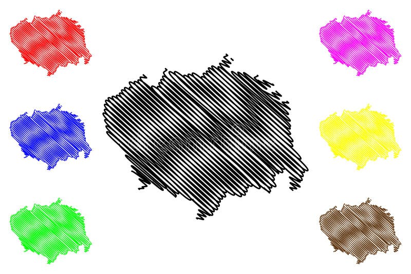 Sitapur District Uttar Pradesh State, Republic of India Map Vector ...