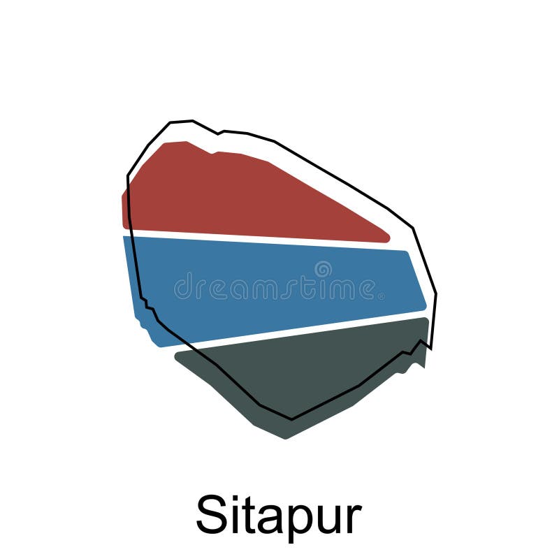 Sitapur Map. Vector Map of the India Country. Borders of for Your ...