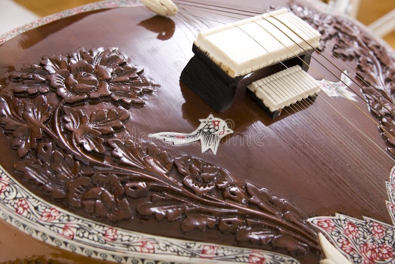 Sitar, a String Indian Traditional Instrument, Close-up Stock Image ...