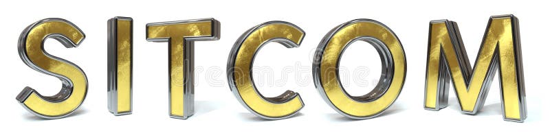 Sitcom golden text stock illustration. Illustration of pixel - 118417267