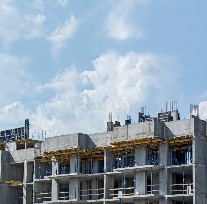 Site Buildings Under Construction Stock Photo - Image of crane ...