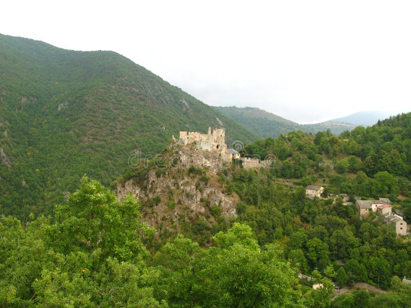 Site of the Castle of Usson ,france Stock Image - Image of park, france ...