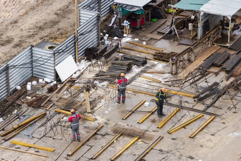 Site at a Construction Site for the Manufacture of Frames and Storage ...