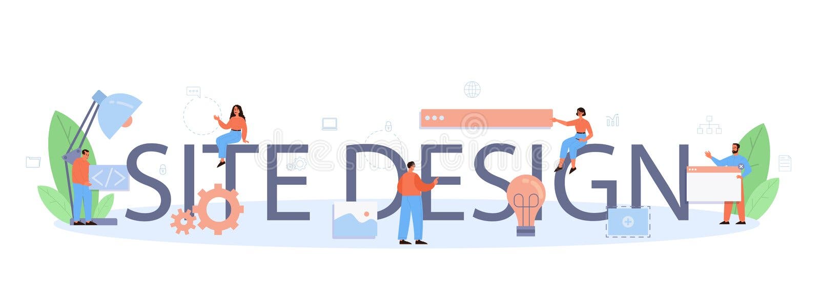 Site Development Illustration. Stock Vector - Illustration of graphic ...