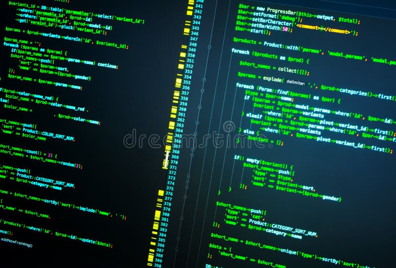 Web Developing Of The Site Using Php Language Colorful Php Code In The Editor Personal
