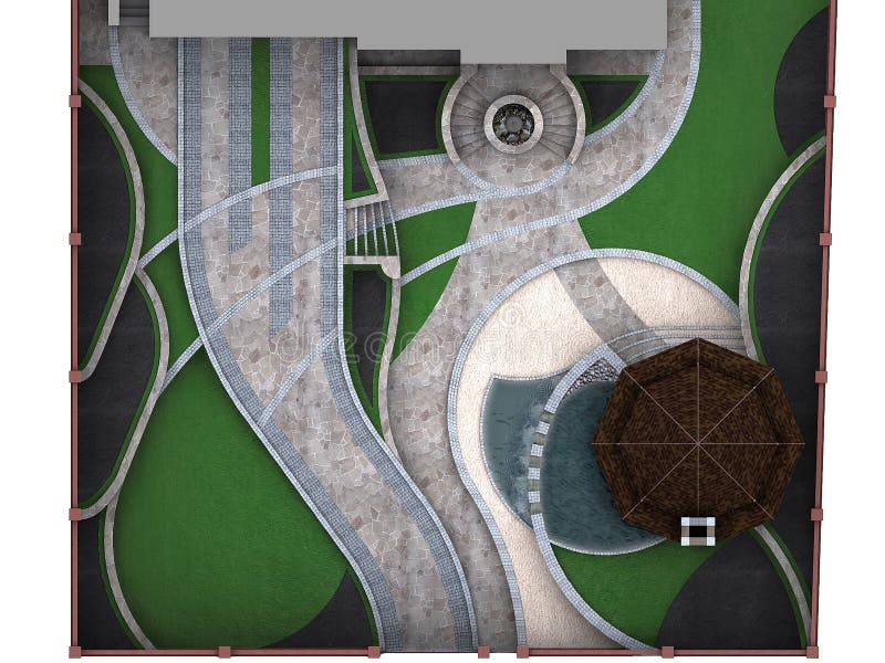 Site Development Plan Isolated Over White Background, 3D Rendering ...