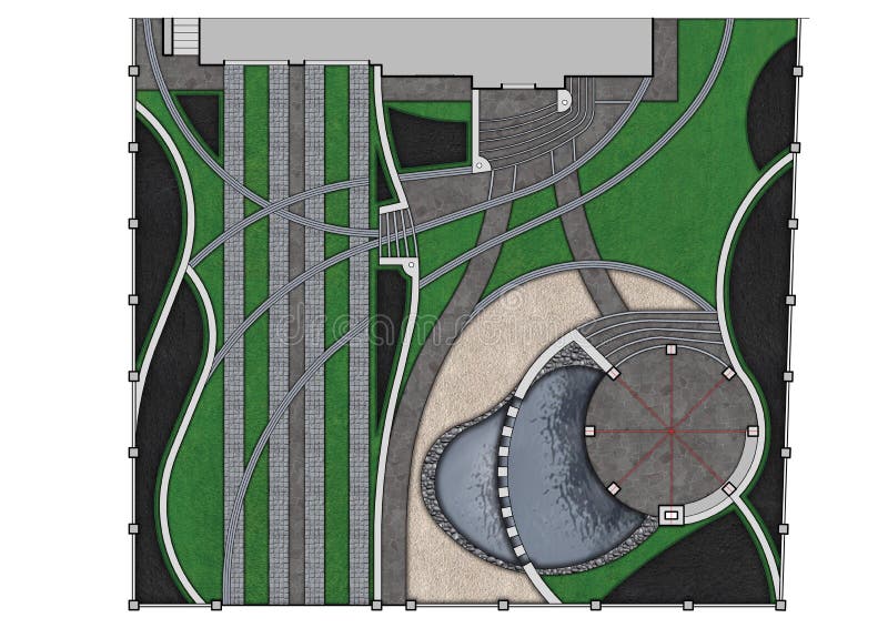 Site Development Plan Isolated Over White Background, 3D Rendering ...