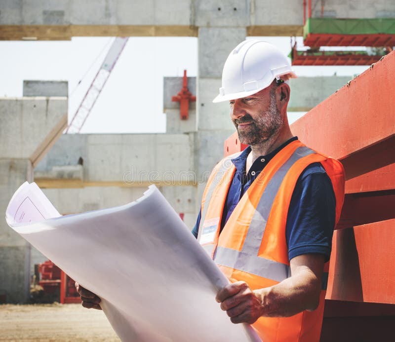 Engineer Architect Construction Site Planning Concept Stock Image ...