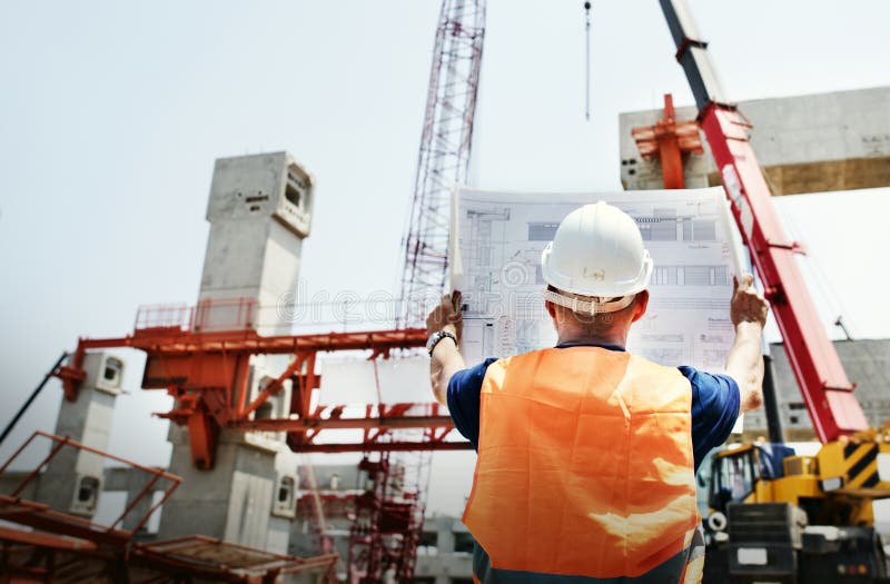 Site Engineer on a Construction Site Stock Image - Image of building ...