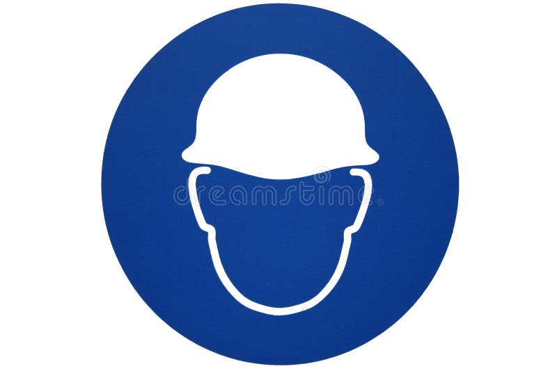 Site helmet sign stock illustration. Illustration of safety - 6887840