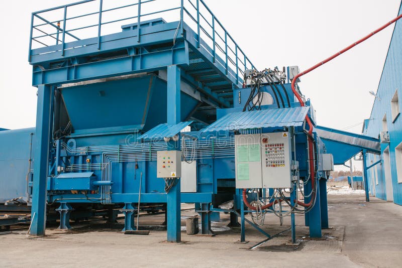 A Site for Loading Waste into Containers. the Control Panel for the ...