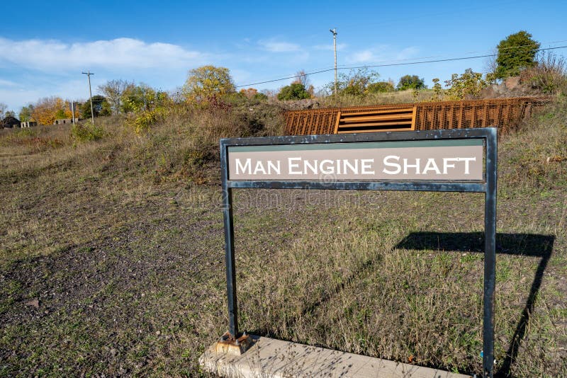 Site of the Man Engine Shaft at the Quincy Mine in Hancock Michigan ...