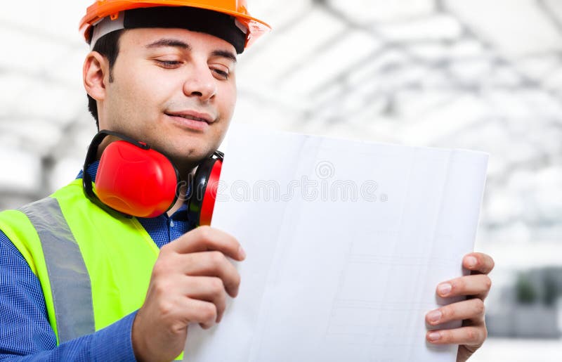 Site Manager stock photo. Image of worker, reading, engineering - 23133628
