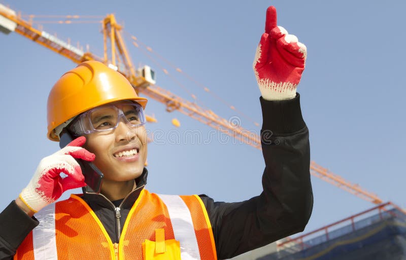 Site Manager Under Construction Stock Photo - Image of safety, asian ...