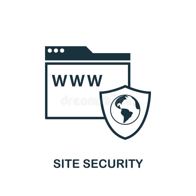 Site Security Signs Icon Set of Outline Types. Isolated Vector Sign ...