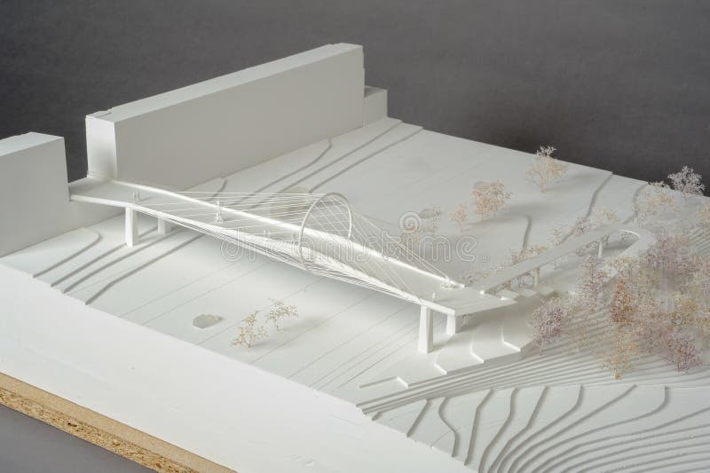Site Surrounding Model for Architectural Presentation of a Bridge at ...
