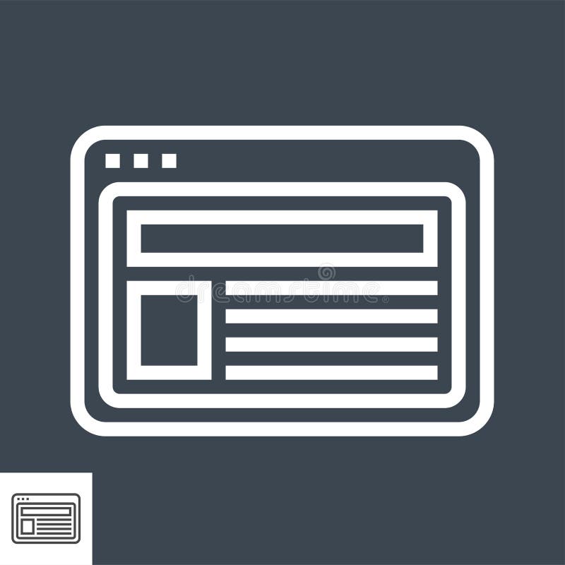 Site Thin Line Vector Icon stock vector. Illustration of symbol - 201585157