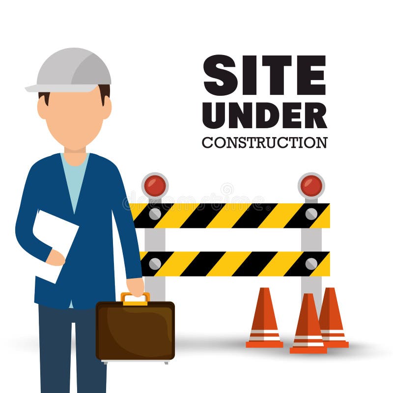 Site Under Construction Icon Stock Vector - Illustration of site, label ...