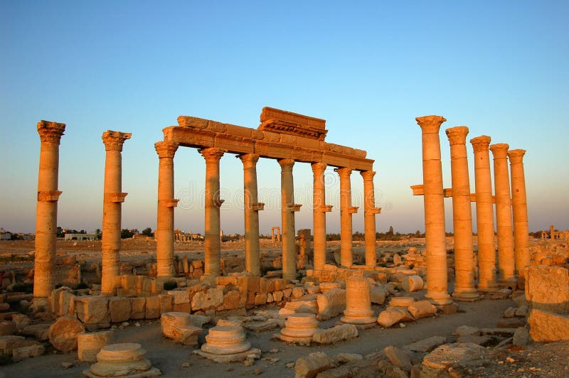 Site von Palmyra Syrien stockbild. Bild von antike, asien - 16117479