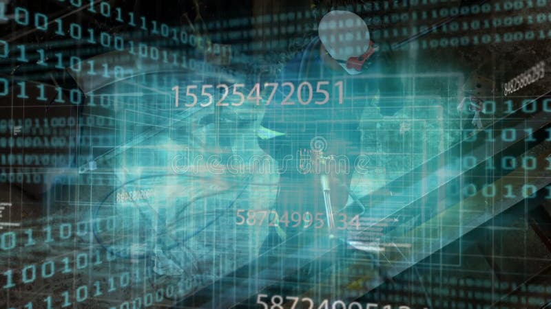 Site Workers Operating Welding Torch on Steel Beam, Showing Binary ...