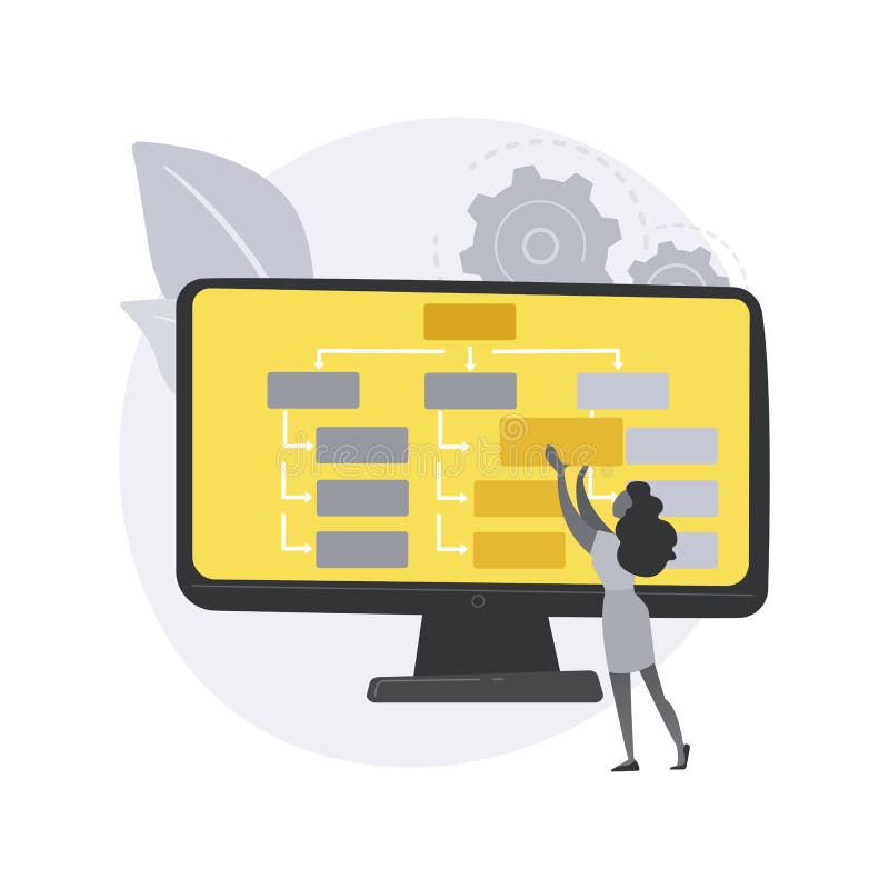 Website Sitemaps Flat Icons Set Stock Illustration - Illustration of hierarchy, information ...