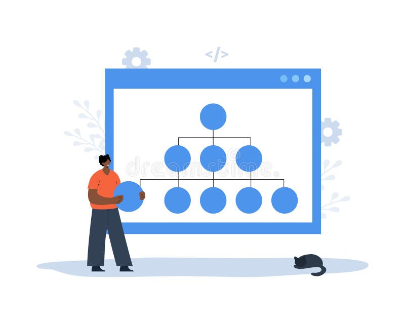 Sitemap Creation Concept. Website Navigation for the User. African ...
